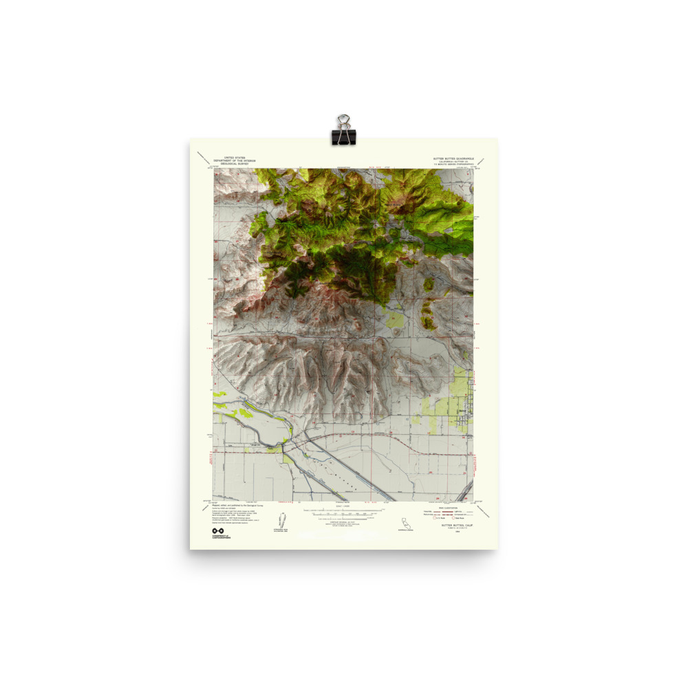 Restored 1954 Sutter Buttes Map with Hillshade – Conspiracy of ...