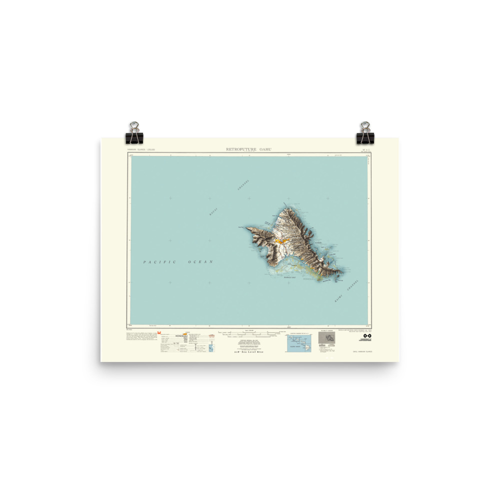 Retrofuture 1952 Oahu Map with 218′ Sea Level Rise – Conspiracy of ...
